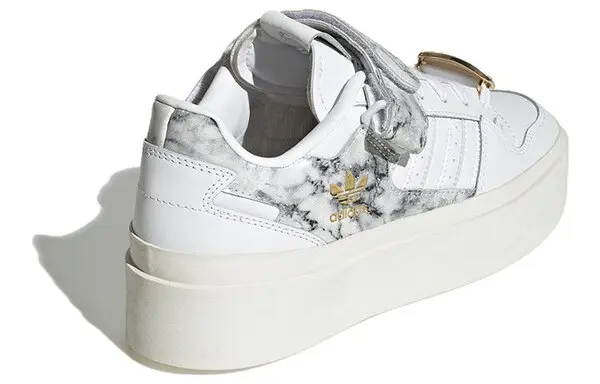 Adidas Originals Forum Bonega "marbled" Platform Sneakers - White/grey