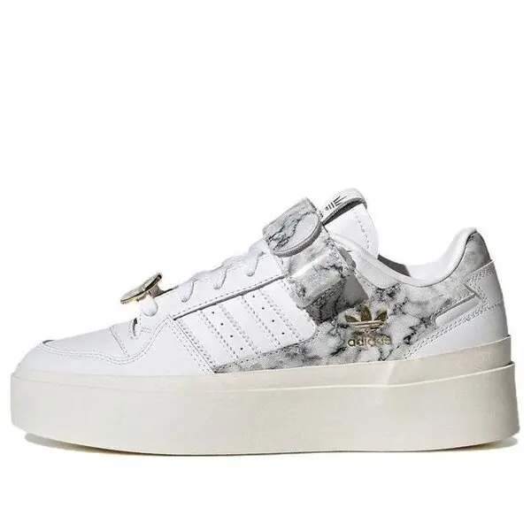 Adidas Originals Forum Bonega "marbled" Platform Sneakers - White/grey