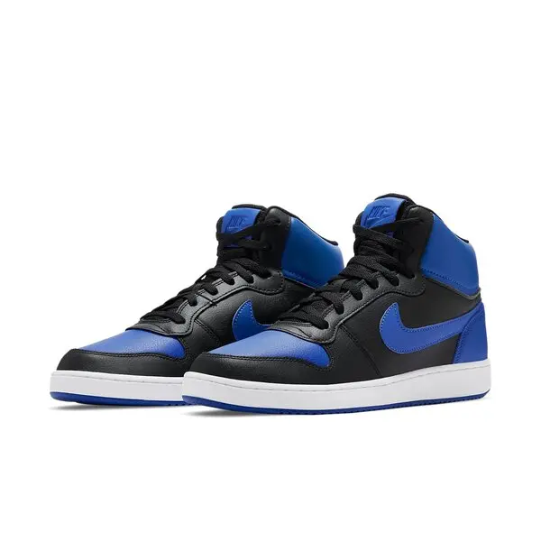 Nike Ebernon Mid Sneakers - Black/white/blue