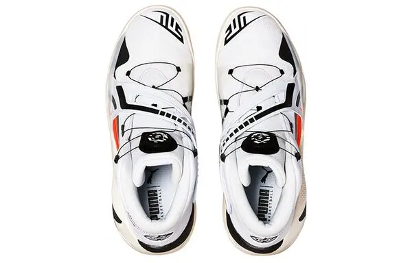 PUMA Disc Rebirth Mid Top Basketball Sneakers - White