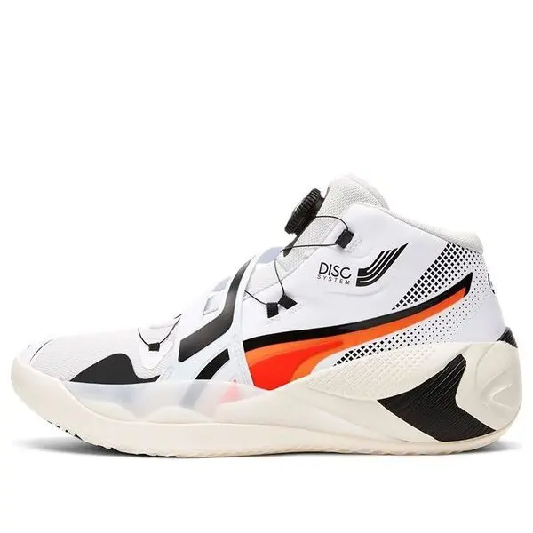 PUMA Disc Rebirth Mid Top Basketball Sneakers - White