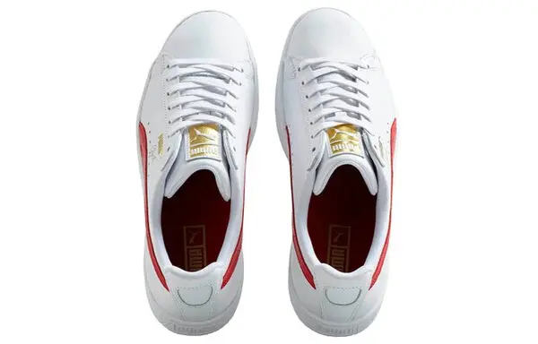 PUMA Clyde Core Leather Foil Low Top Sneakers
