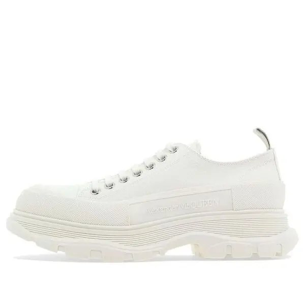 Alexander McQueen Tread Slick Low Lace Up Shoes - White