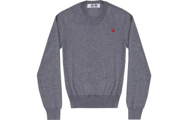 Play Comme Des Garcon Long Sleeve T-shirt With Small Red Emblem