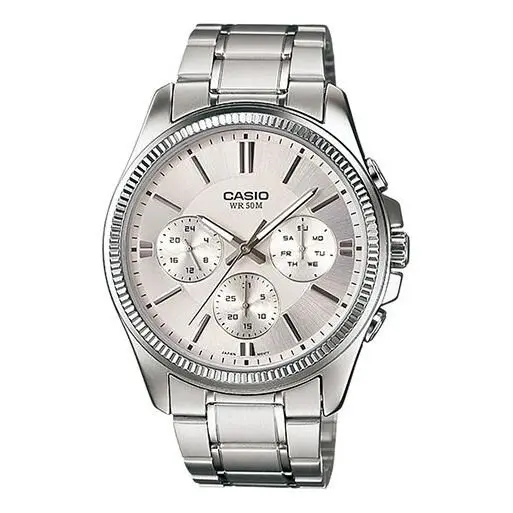 Casio Stainless Steel Quartz Analog Watch - White