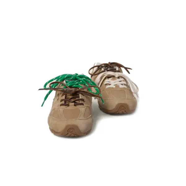 NEW BALANCE 530 X Miu Miu Suede Mesh Sneakers - Ecru