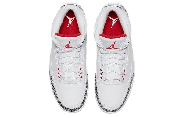JORDAN 3 Retro "hall Of Fame" Sneakers - White/fire Red-cement Grey-black