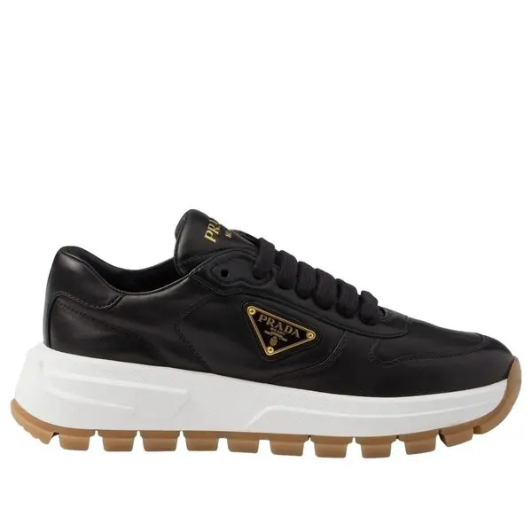 Prada Prax 01 Leather Sneakers - Black