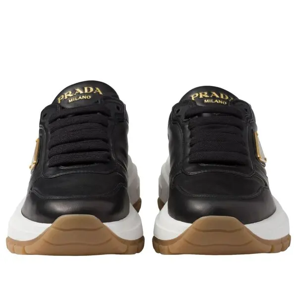 Prada Prax 01 Leather Sneakers - Black