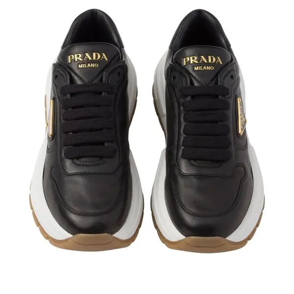 Prada Prax 01 Leather Sneakers - Black