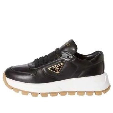 Prada Prax 01 Leather Sneakers - Black