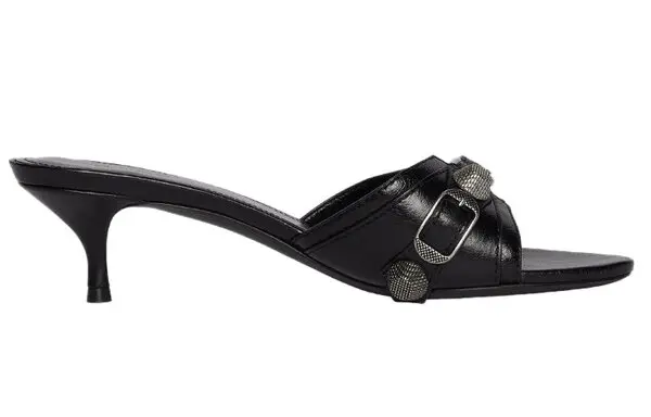 Balenciaga Cagole 50mm Sandals Arena Lambskin - Black