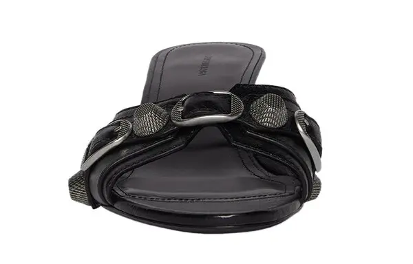 Balenciaga Cagole 50mm Sandals Arena Lambskin - Black