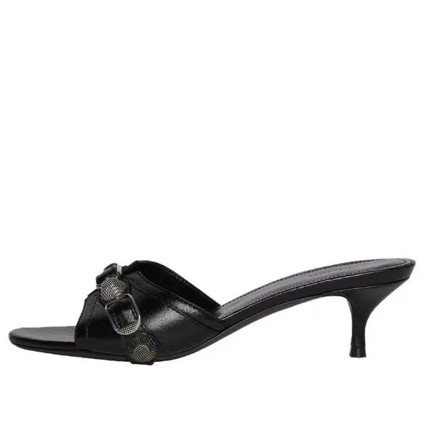 Balenciaga Cagole 50mm Sandals Arena Lambskin - Black