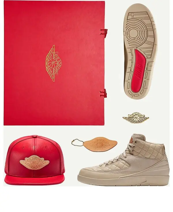 JORDAN 2 Retro Just Don 'beach - Brach/mtllc Gold-university Red