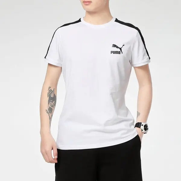 PUMA Iconic T7 T-shirt 'white Black