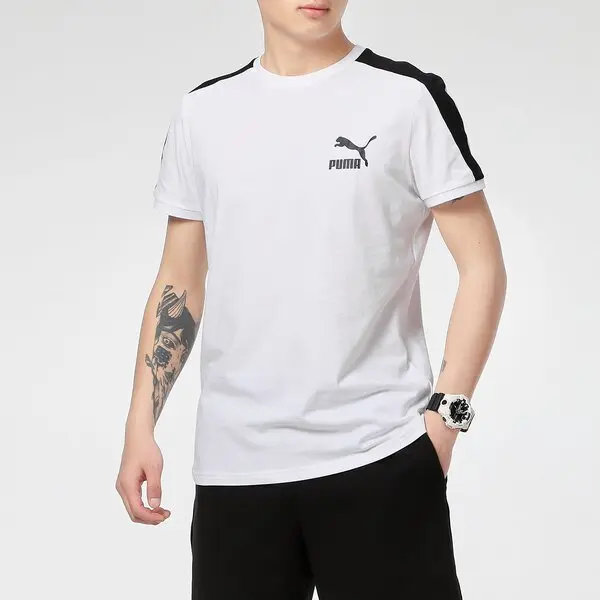 PUMA Iconic T7 T-shirt 'white Black