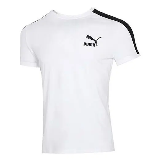 PUMA Iconic T7 T-shirt 'white Black - White/black