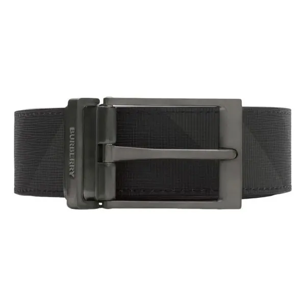 Burberry Reversible Check Belt - Charcoal/graphite