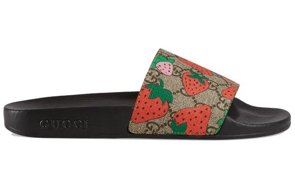 Gucci Strawberry Slide Sandals