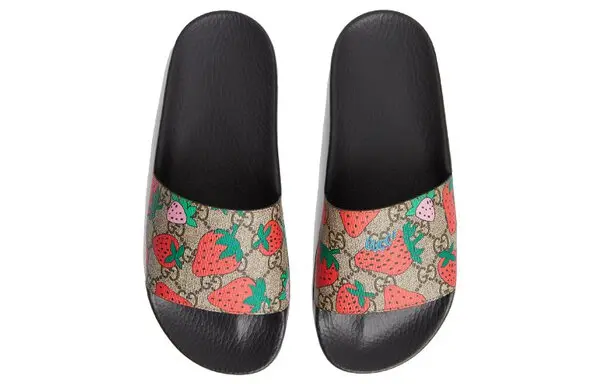Gucci Strawberry Slide Sandals