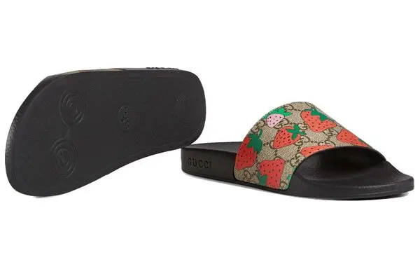 Gucci Strawberry Slide Sandals
