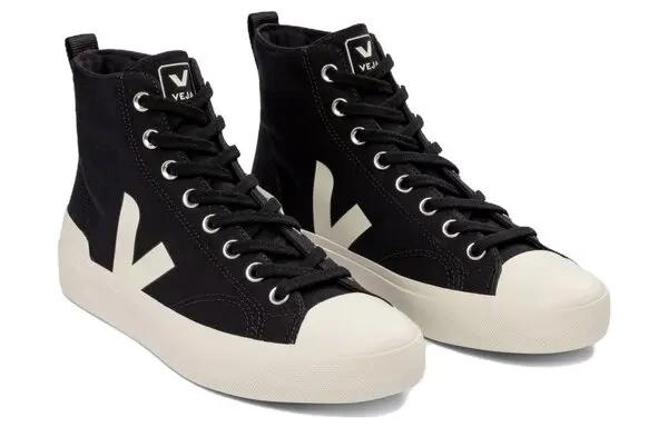 VEJA Wata Ii Canvas High Top Sneakers - Black/pierre