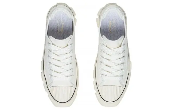 LI-NING Cf Classic Canvas Low Top Lace-up Sneakers - White