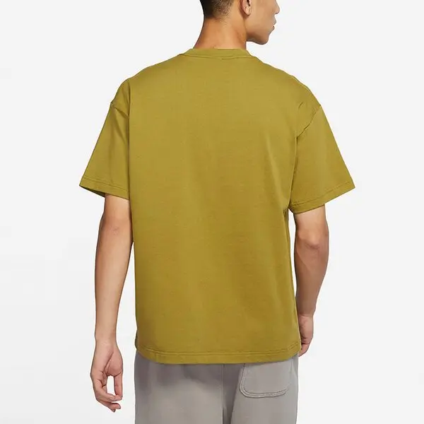Nike Solo Swoosh Solid Color Sports Round Neck Short Sleeve Desert T-shirt - Default Color