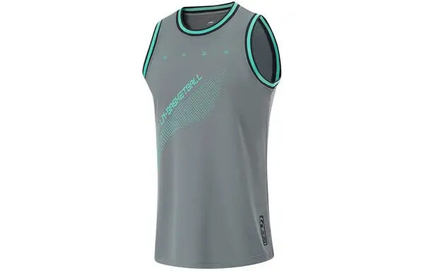 LI-NING Cba Logo Basketball Suit - Grey/green