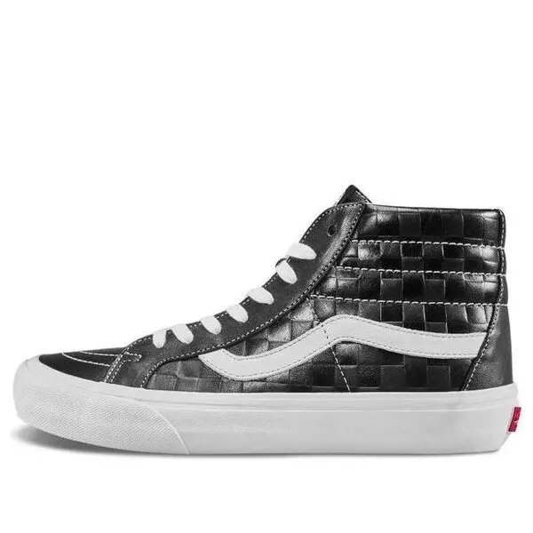 VANS Sk8-hi Reissue Embossed Checkerboard High Top Sneakers - Black