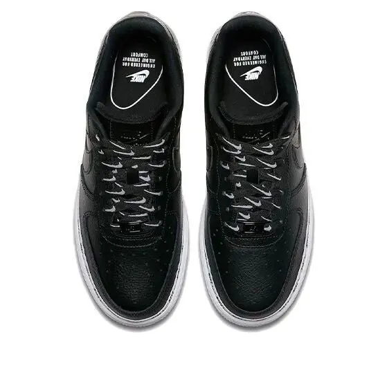 Nike Force 1 Low 'ribbon Pack Black' Sneakers - Black/white