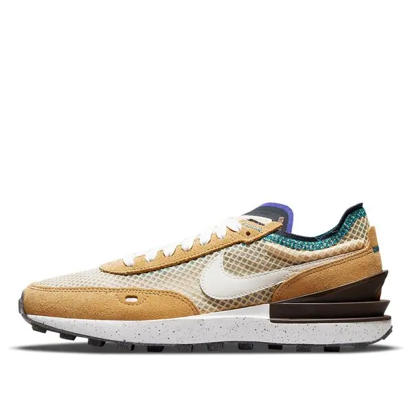 Nike Waffle One Low Top Sneakers - Cream/brown