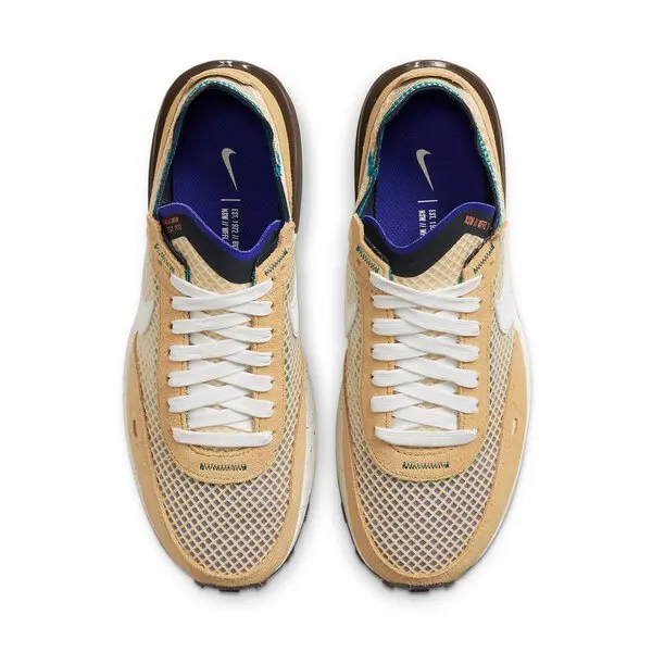 Nike Waffle One Low Top Sneakers - Cream/brown