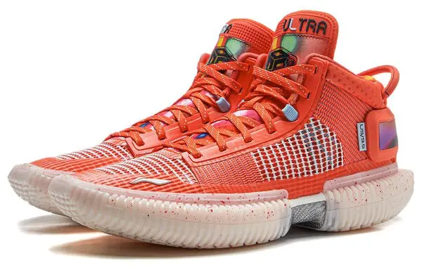 LI-NING Badfive 3 Ultra High-top Sneakers - Orange/beige
