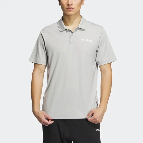 Adidas Logo Polo Shirts Asia Sizing - Grey