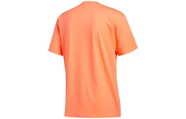 Adidas Originals Logo Printing Sports Round Neck Short Sleeve - Orange