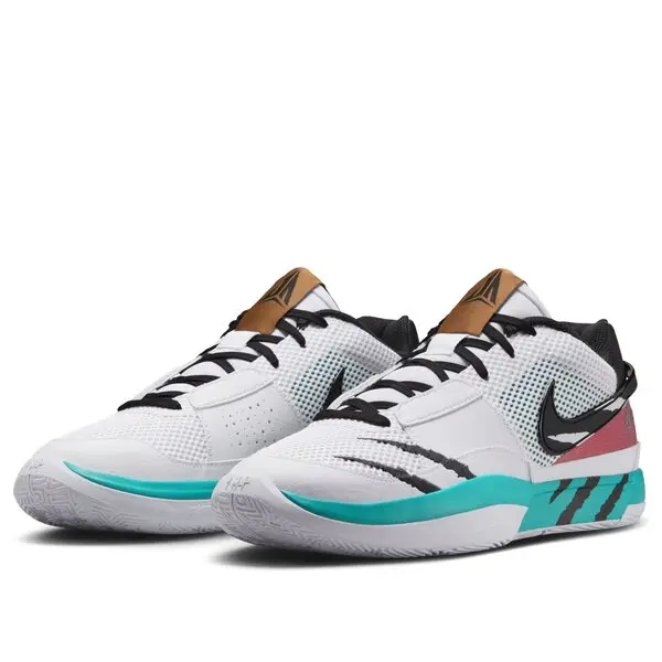 Nike Ja 1 Ep 'reverse Scratch' Sneakers - White/black/teal