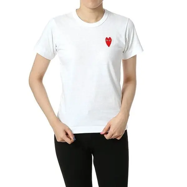 Play Comme Des Garcon Red Heart Logo T-shirt