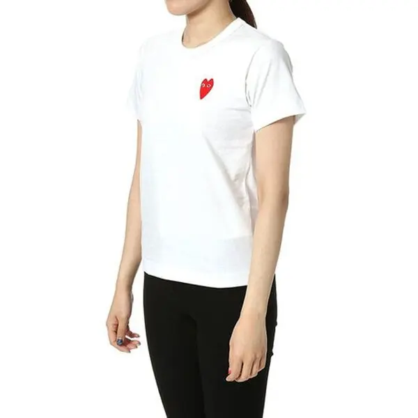 Play Comme Des Garcon Red Heart Logo T-shirt