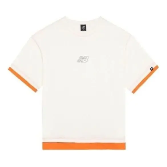 NEW BALANCE Sport Classic T-shirt Asia Sizing 'white Orange