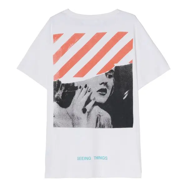 Off-White Printing Short Sleeve Loose Fit - White