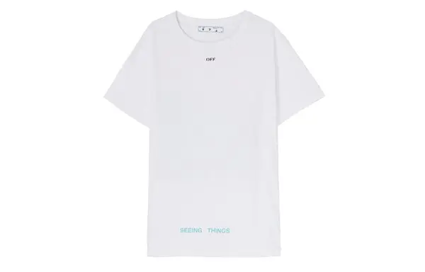 Off-White Printing Short Sleeve Loose Fit - White