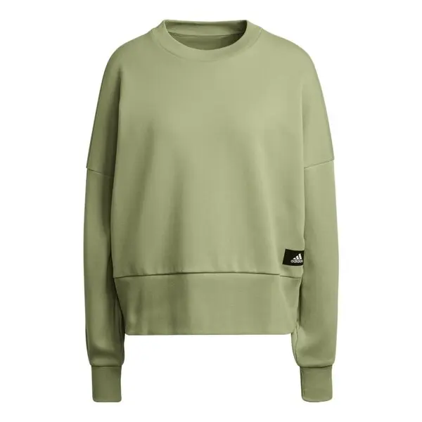 Adidas Crewneck Pullover With Sporty Stripes - Green