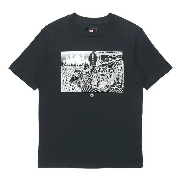 LI-NING Badfive Sports Round Neck Tee 'black White - Black/white/grey