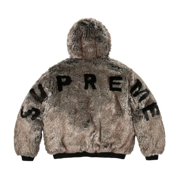Supreme Reversible Faux Fur Hooded Work Jacket