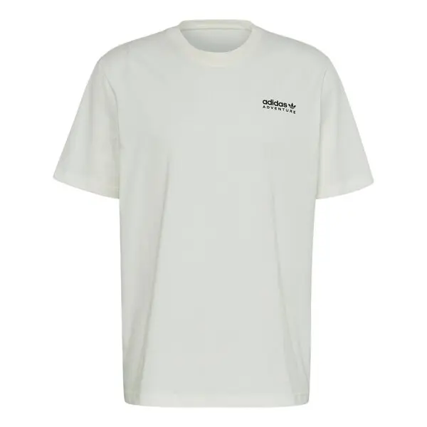 Adidas Originals Outdoor Logo Printing Short Sleeve Jade White T-shirt - Default Color