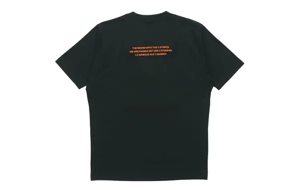Adidas Originals Logo Round Neck Short Sleeve Tee For - Black