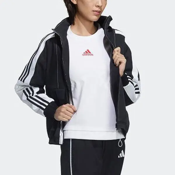 Adidas Colorblock Hooded Track Jacket