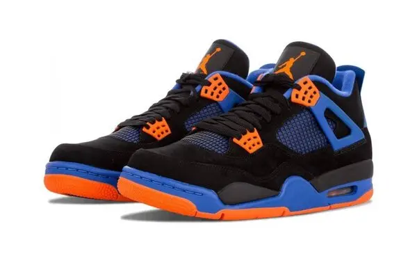 JORDAN 4 Retro "cavs - Black/blue/oramge